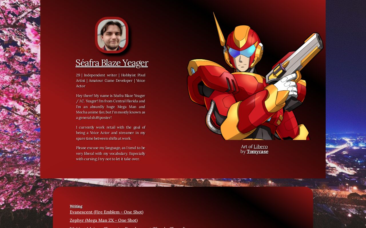 Seafra Blaze Yeager's Carrd